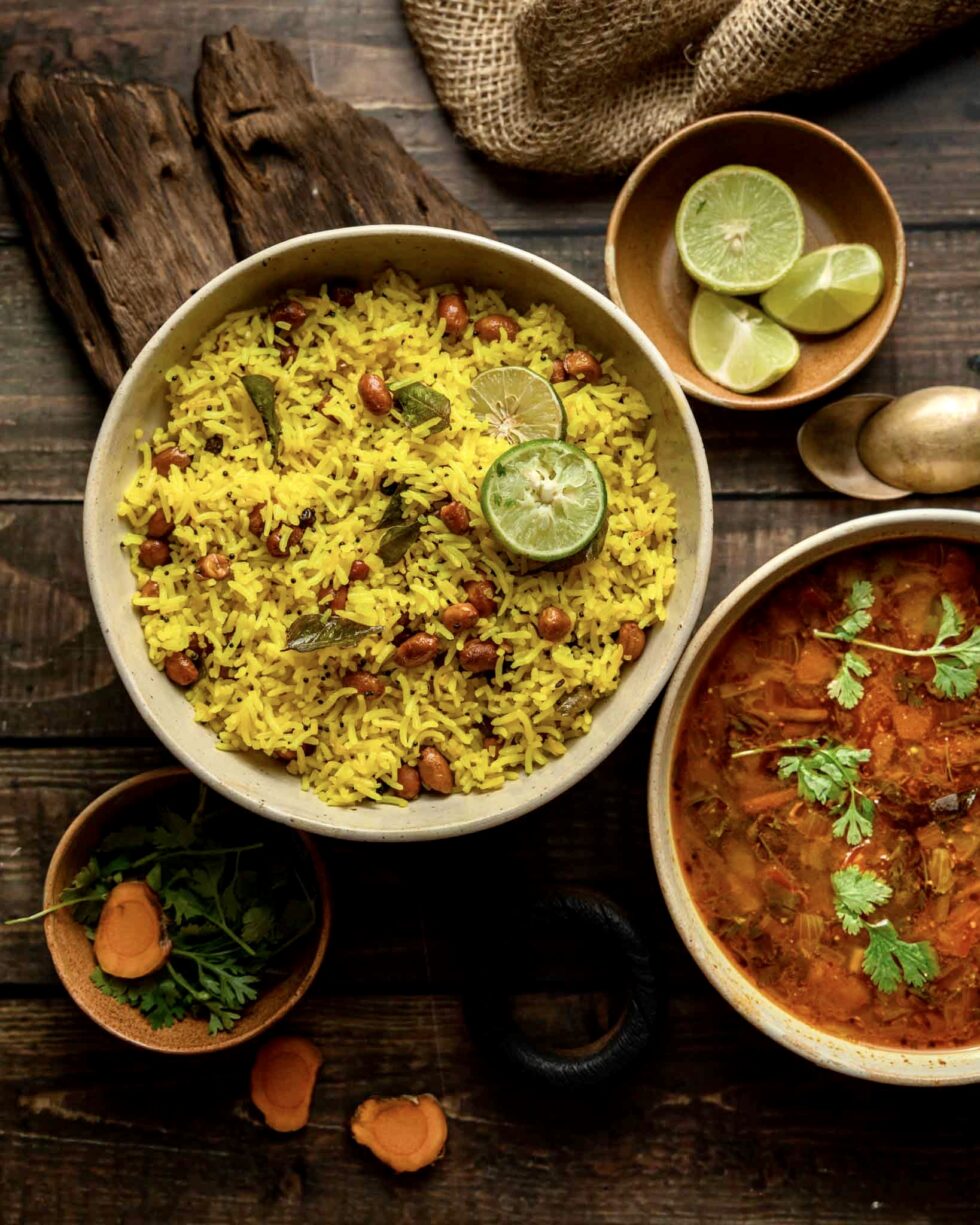 Lemon Rice & Hot & Spicy Tarri - ArpitasFoodPod